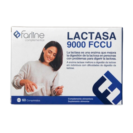 Farline Lactasa 9000 FCCU 60 Comprimidos Complemento Alimenticio